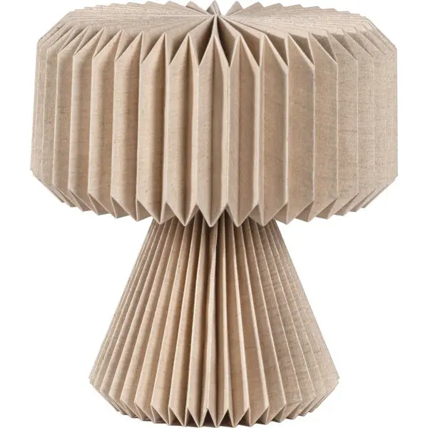 JONATHAN Y Zelda 12.8" Modern Art Deco Paper Pleated Shade Accent Led Table Lamp - Natural