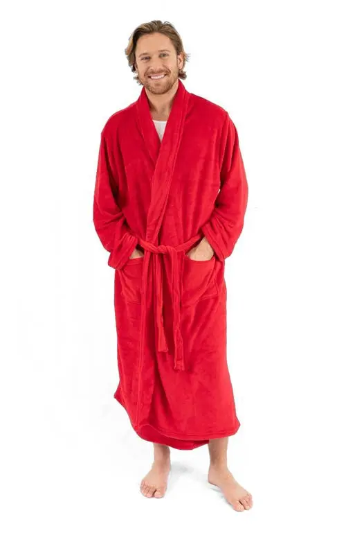 LEVERET Fleece Robe - Red