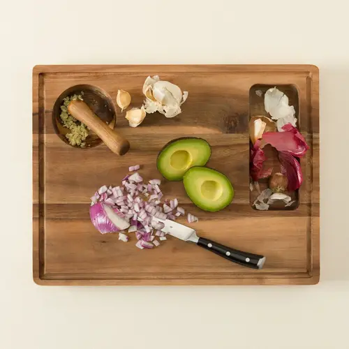 UNCOMMON GOODS Kitchen Wiz Cut & Prep Board Gardinnovations - Acacia Wood