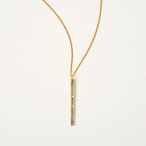 UNCOMMON GOODS Sliced Raw Diamond Bar Necklace Shana Gulati - Gold