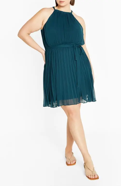 City Chic Luna Pleated Dress