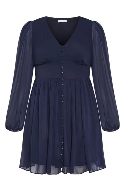 City Chic Serina Long Sleeve Flare Dress