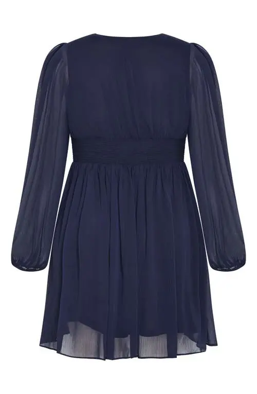 City Chic Serina Long Sleeve Flare Dress