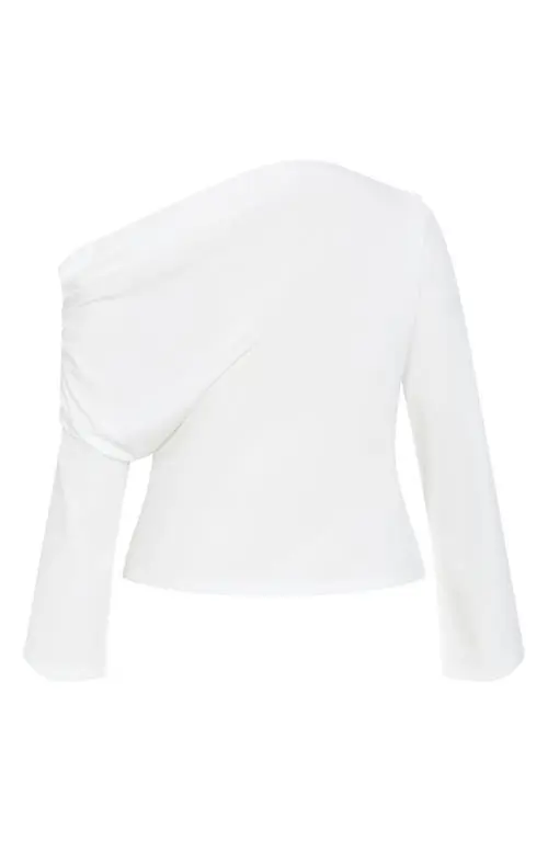 City Chic Imani One-shoulder Long Sleeve Top