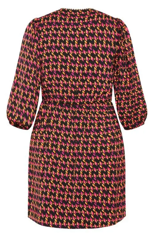 City Chic Georgie Long Sleeve Dress