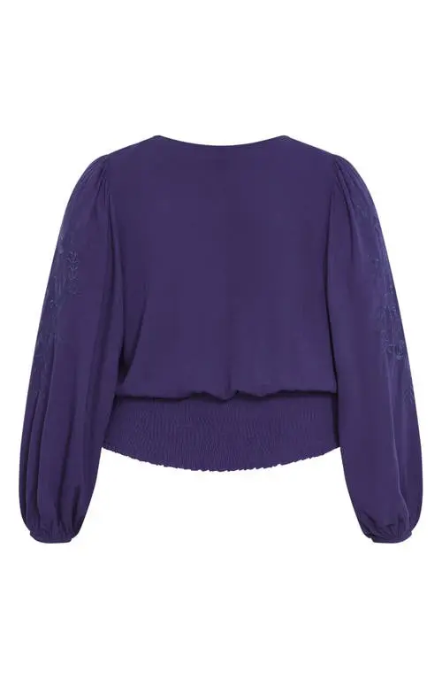City Chic Frances Lace Blouson Top