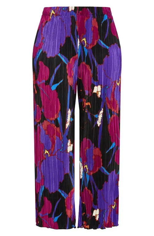 City Chic Kira Print Straight-leg Pants - Abstract
