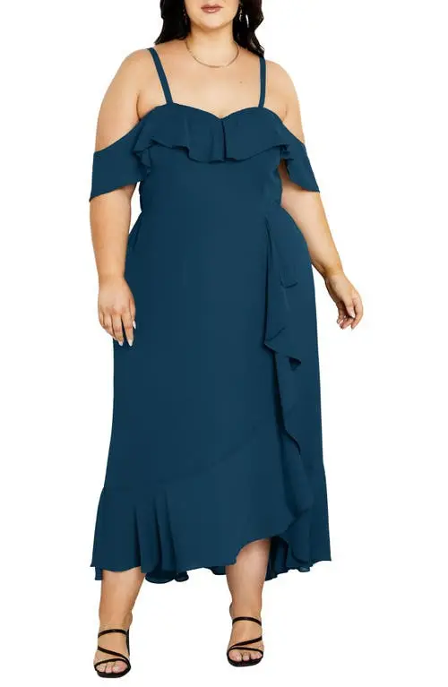 City Chic Remi Ruffle Maxi Dress