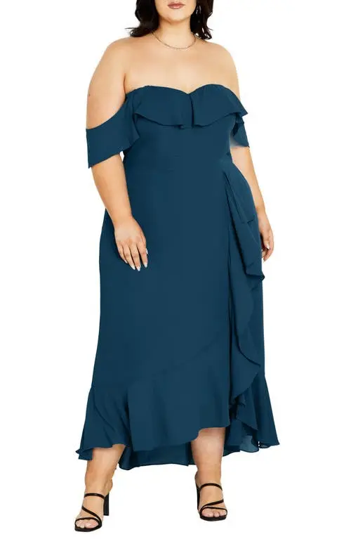 City Chic Remi Ruffle Maxi Dress