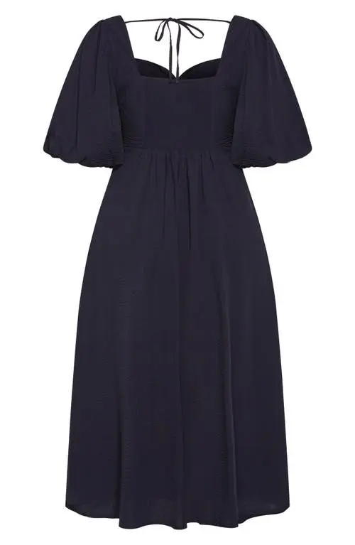 City Chic Makenzie Puff Sleeve Midi Dress