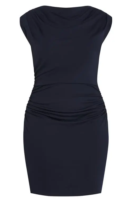 City Chic Kellie Cap Sleeve Ruched Sheath Dress