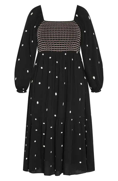 City Chic Kai Long Sleeve Maxi Dress