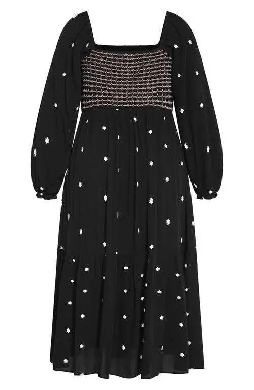 City Chic Kai Long Sleeve Maxi Dress