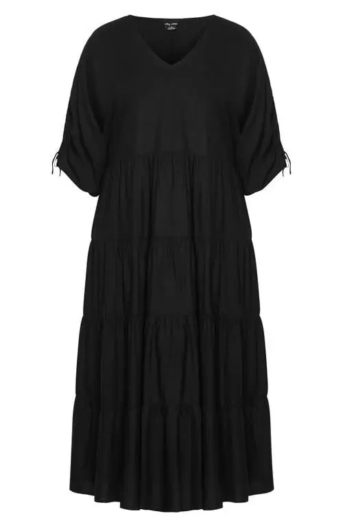 City Chic Jenna Puff Sleeve Dress