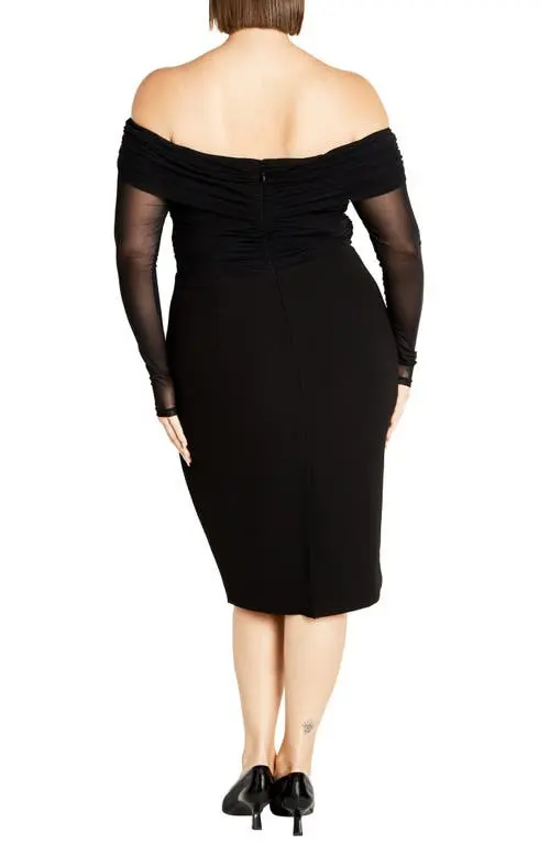 City Chic Anne Off-the-shoulder Corset Dress
