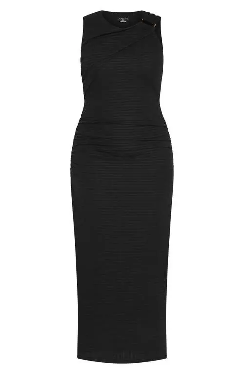 City Chic Zilla Ruched Sleeveless Maxi Dress