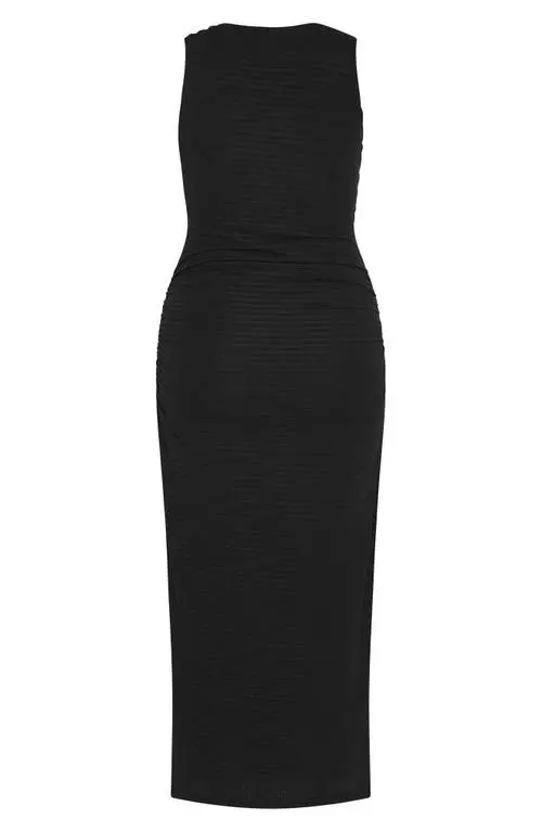 City Chic Zilla Ruched Sleeveless Maxi Dress