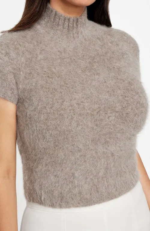 MARCIANO Agnes Alpaca Blend Short Sleeve Sweater - F1ax-light