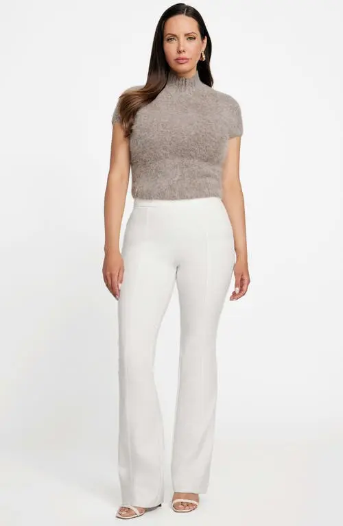 MARCIANO Agnes Alpaca Blend Short Sleeve Sweater - F1ax-light