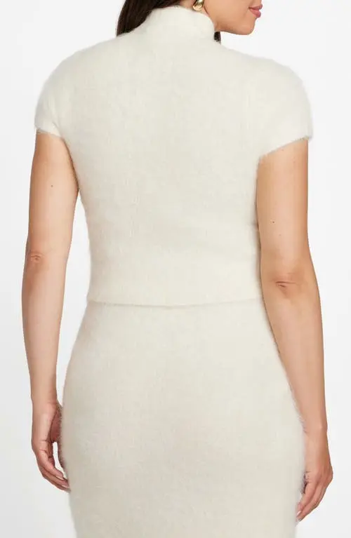 MARCIANO Agnes Alpaca Blend Short Sleeve Sweater - Mcml-open