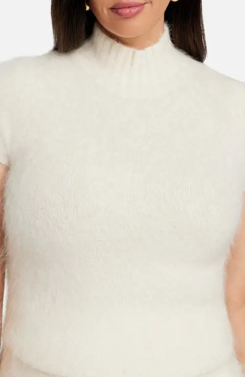 MARCIANO Agnes Alpaca Blend Short Sleeve Sweater - Mcml-open