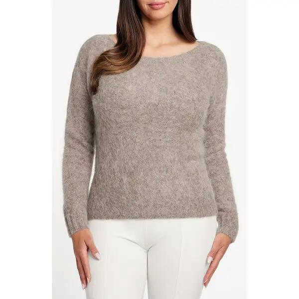 MARCIANO Agnes Fuzzy Alpaca Blend Sweater