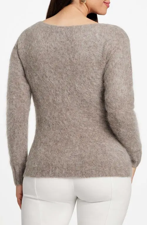 MARCIANO Agnes Fuzzy Alpaca Blend Sweater