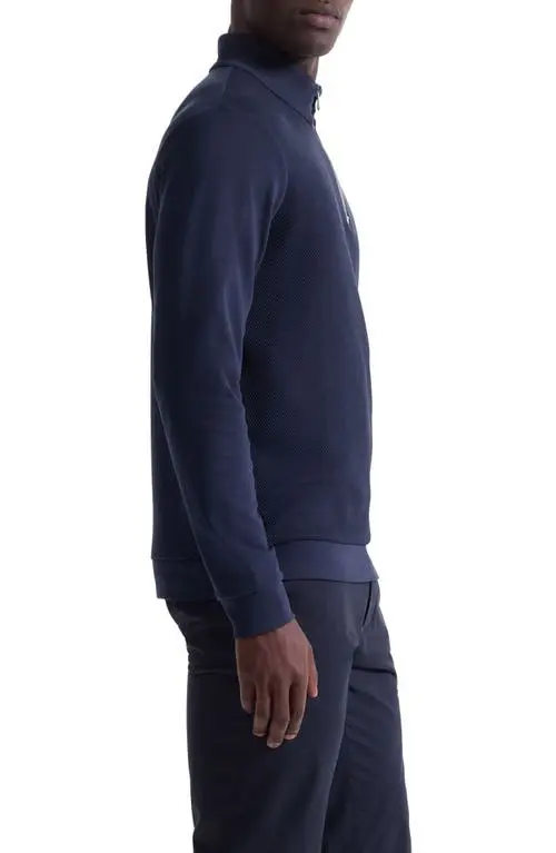 Bugatchi Quarter Zip Pullover - Navy