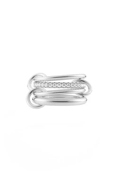 SPINELLI KILCOLLIN Nimbus Linked Diamond Ring - Silver