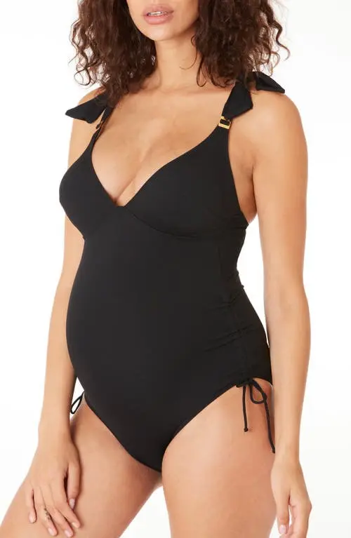 CACHE COEUR Porto Vecchio Maternity Swimsuit - Black