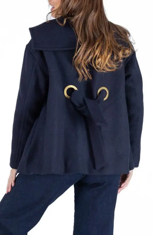 CACHE COEUR Malo Maternity Pea Coat - Navy