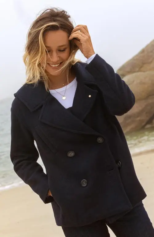 CACHE COEUR Malo Maternity Pea Coat - Navy
