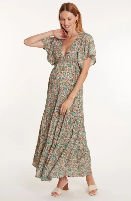 CACHE COEUR Victoria Maternity And Nursing Maxi Dress