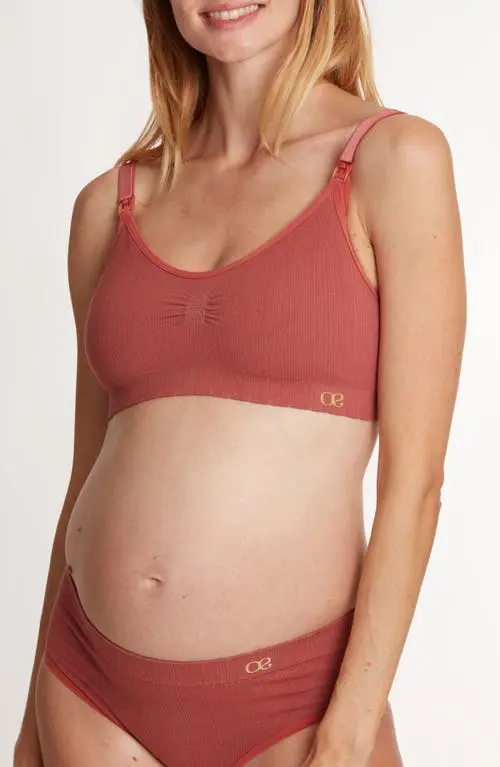 CACHE COEUR Zoé Seamless Maternity And Nursing Bra - Terracotta