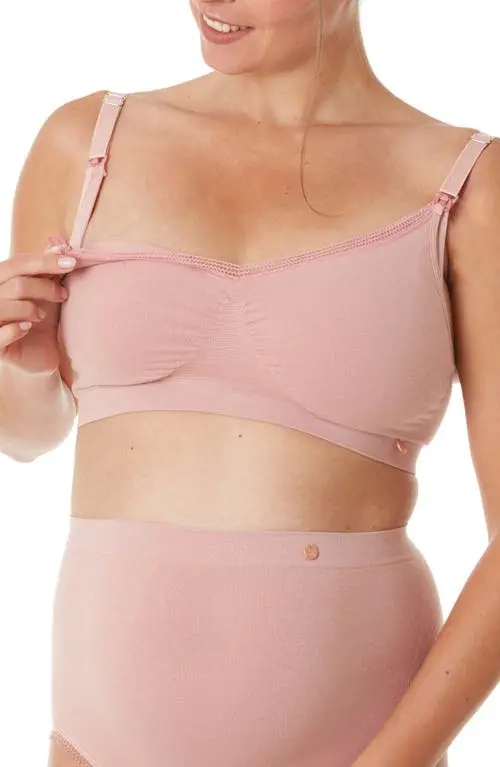 CACHE COEUR Organic Maternity And Nursing Seamless Bra - Pink