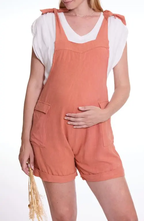 CACHE COEUR Maternity Shorts Overall Eloise - Apricot