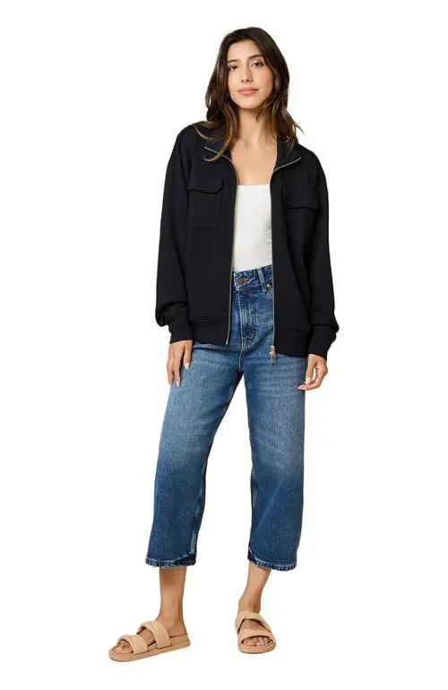 SOFTIES Dreamtech Double Zip Bomber Jacket - Black