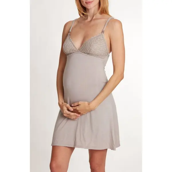 CACHE COEUR Bliss Maternity And Nursing Nightie - Taupe