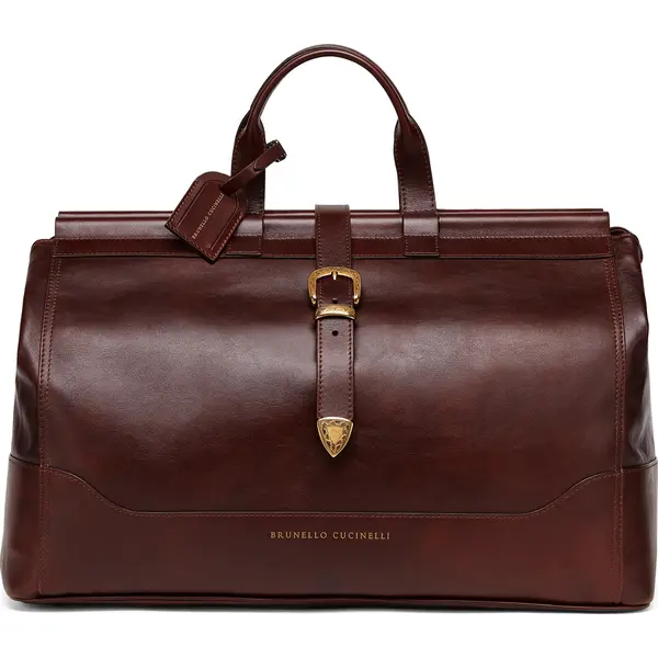 Brunello Cucinelli Leather Bag - Burgundy