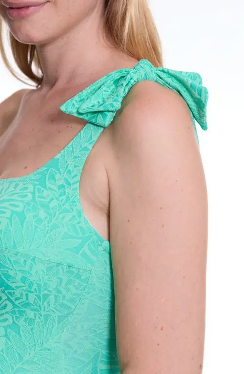 CACHE COEUR Palma Maternity One-shoulder One-piece Swimsuit - Aqua