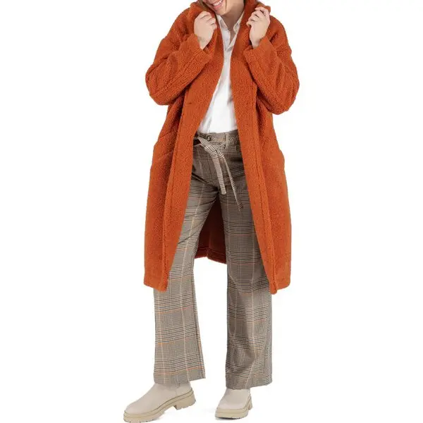 CACHE COEUR Léonie Long Maternity Coat - Copper