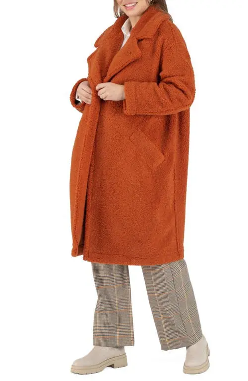 CACHE COEUR Léonie Long Maternity Coat - Copper