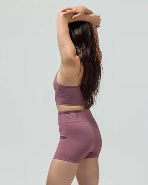 REFORMER Ribbed Biker Short - Mauve