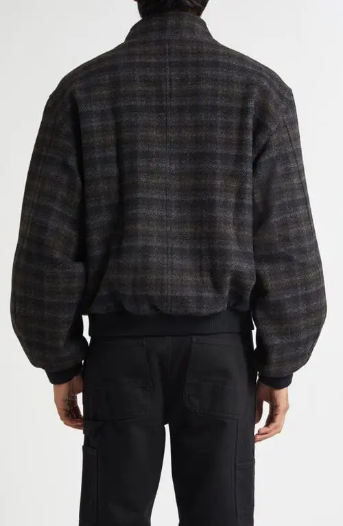PALMES Plaid Wool Blouson Jacket