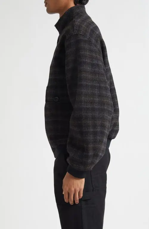 PALMES Plaid Wool Blouson Jacket