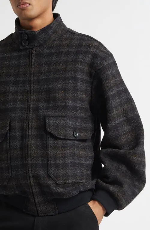 PALMES Plaid Wool Blouson Jacket