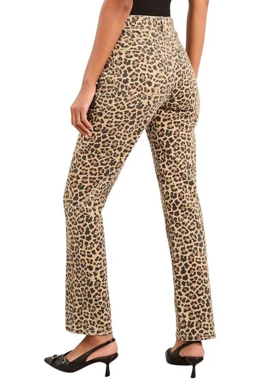 LIPSY Printed High-waist Straight-leg Jeans