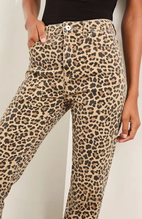 LIPSY Printed High-waist Straight-leg Jeans