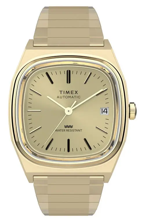 TIMEX® Automatic E-line Reissue Bracelet Watch - Goldone