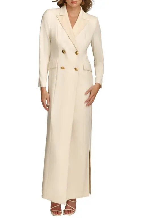 Donna Karan New York Double-breasted Crepe Blazer Gown